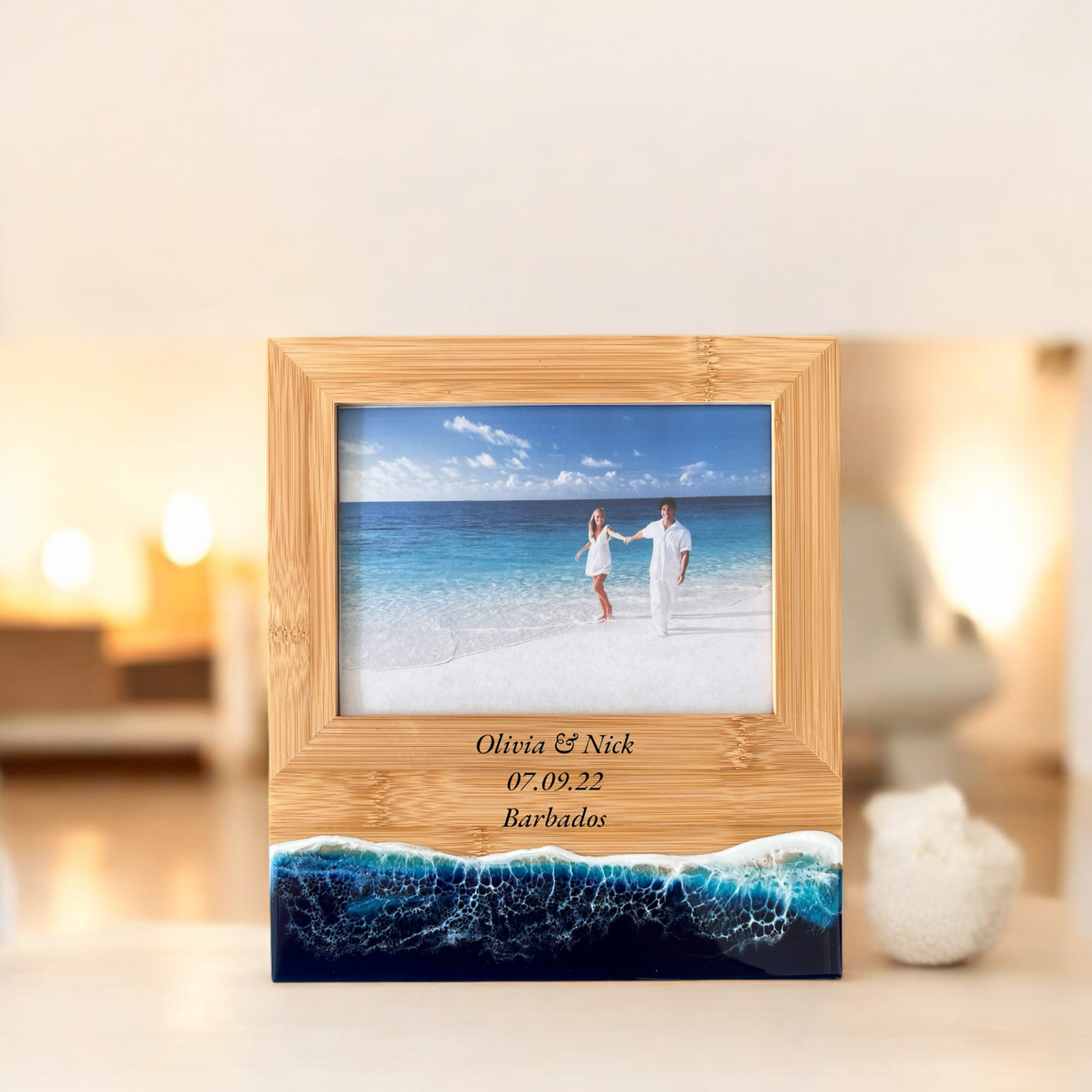 Personalized Beach Photo Frame 5x7 Picture Frame Ocean Beach Themed De ...