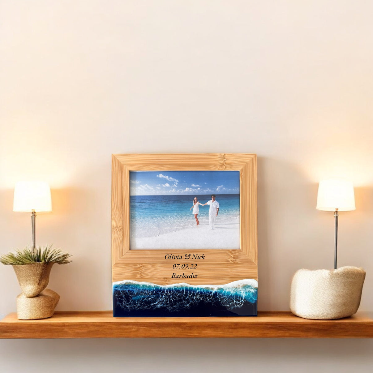 Personalized Beach Photo Frame 5x7 Picture Frame Ocean Beach Themed De ...
