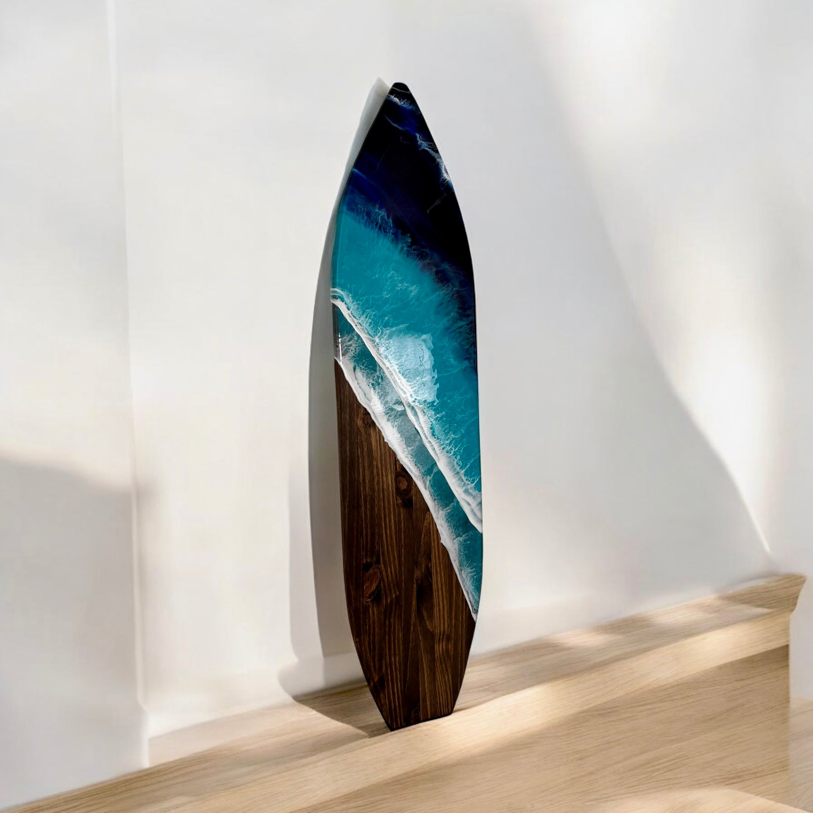 4ft Resin Surfboard Wall Art with Oars -Custom Order 48" – Daphnew Design