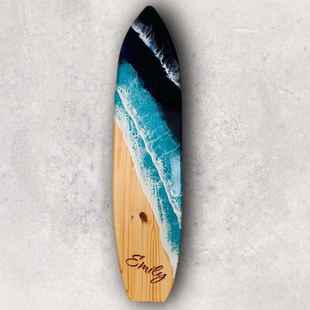 4ft Resin Surfboard Wall Art with Oars -Custom Order 48" – Daphnew Design